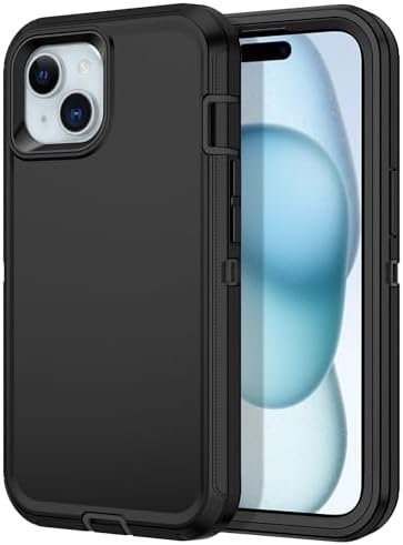 Amazon.com: for iPhone 15 Case, with Built in Screen Protector Heavy ...