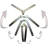 Attic Ladder Hinge Replacement Kit, Folding Galvenized Heavy Duty, Wood ...