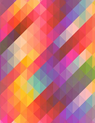 Huge Notebook | 400 Lined Pages, Rainbow Triangle Theme: 8.5 x 11 in ...