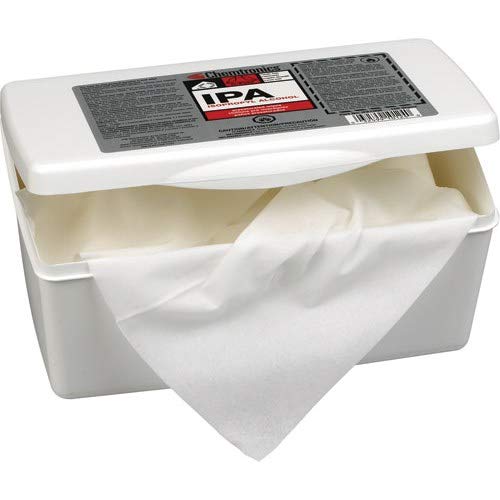 Chemtronics IPA100B 70% IPA and 30% DI Water C-Fold Presaturated Wipes ...