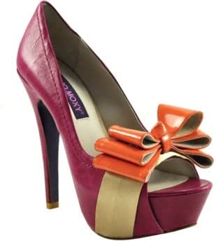 Amazon.com | Mojo Moxy Womens Pippa Platform Peep Toe Pump Pink 5 | Platforms & Wedges