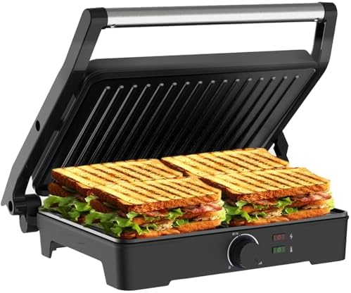 Amazon.com: Panini Maker, iSiLER 2 Slice Panini Press Grill, Sandwich ...