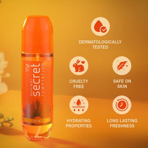 Secret Temptation Dew Body Mist Perfume for Women, 135ml|No Gas Deo ...