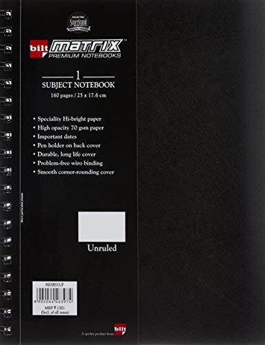 BILT Matrix Premium Notebook Single Subject - B5, 70 GSM, 160 pages ...