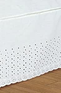 Amazon.com: KateElegance Standard Eyelet Bed Ruffle - (White) - Queen ...