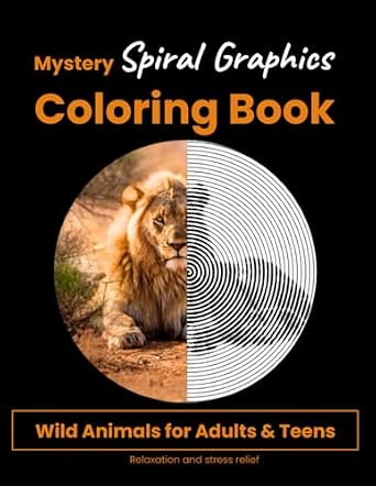 Amazon.com: Mystery Spiral Graphics Coloring Book: Wild Animals for ...