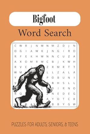 Bigfoot Word Search Puzzle Book: Brain Games with Easy to Read Print ...