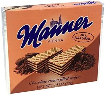 Amazon.com: Manner Vienna - Chocolate cream filled wafers (ea. 72g) 3 ...