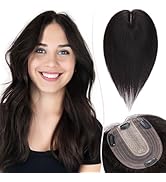 Amazon.com : SEGO Pro Human Hair Topper with Bangs Hair Toppers for ...