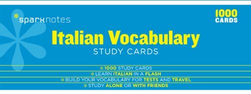 Italian Vocabulary (SparkNotes Study Cards) by SparkNotes Editors (7 ...