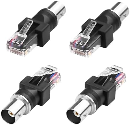 MEIRIYFA BNC to RJ45 Converter Adapter, BNC Female to RJ45 Male RF ...