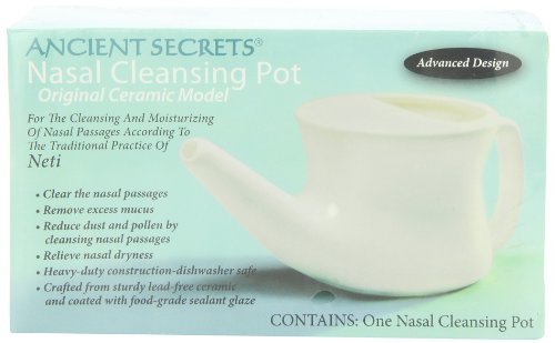 Amazon.com : Ancient Secrets Ceramic Nasal Cleansing Pot, 1 Neti Pot by ...