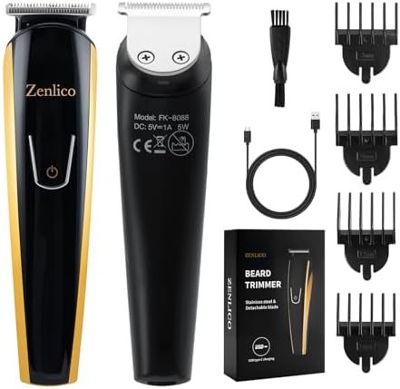 Amazon.com: ZENLICO Beard Trimmer for Men, Rechargeable Men's Hair ...