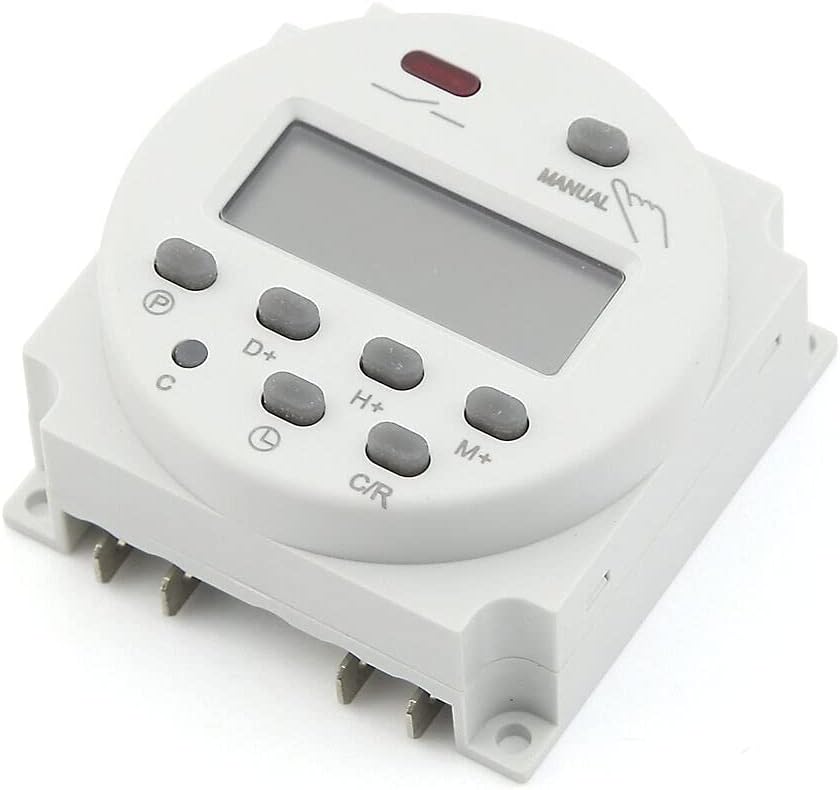 DC 12V Programmable Timer Switch, LCD Digital Electronic Time Relay ...