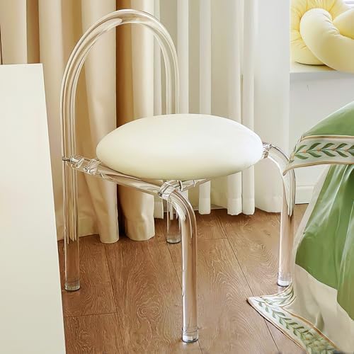 Amazon.com: CENOZO Modern Minimalist Fashion Style Clear Vanity Chair ...