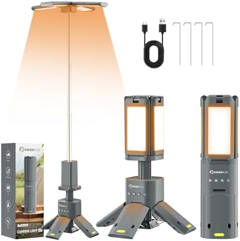 Amazon.com: SakerPlus Telescopic Camping Lantern, 14000mAh Rechargeable ...