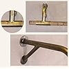 Amazon.com: FKhanger Industrial Wood Wall Clothes Hanging Rod,Iron Pipe ...
