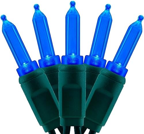 Amazon.com: YULETIME Blue LED Christmas Lights, 33 ft 100 Count 4 ...