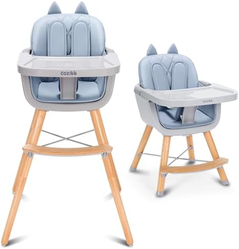 Amazon.com : CoziBB 4-in-1 Baby High Chair, Convertible Easy-to-Clean ...
