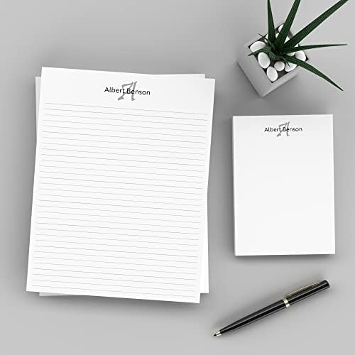 Amazon.com : Personalized Monogram Notepads Printed with your Name and ...