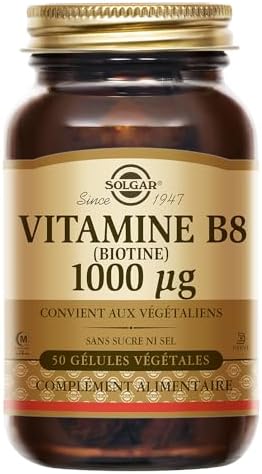 Solgar Biotine (Vitamine B8) 1000 μg - Beauté des Cheveux, de la Peau ...