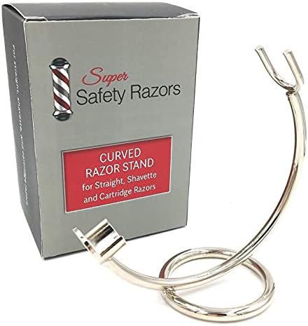 Amazon.com: Curved Chrome Razor Stand for Straight, Shavette ...