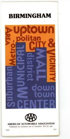 AAA Map Birmingham Alabama 1983: American Automobile Association ...