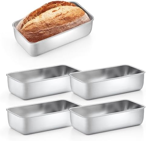 Amazon.com: Onader 5 Pack Loaf Pans for Baking Bread 9 x 5 Inch ...