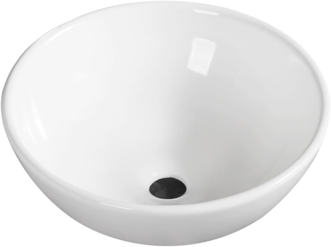 Modern Round Countertop Basin Sink Ceramic Vessel Bowl Washbasin for ...