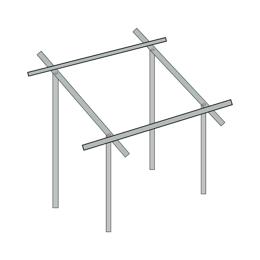 Solarware Solar Panel Stand for 2 Bifacial top-con Panels, High-Rise ...
