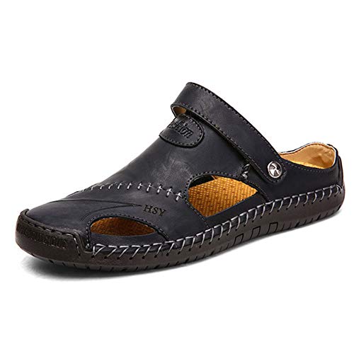 YYFURR Mens Casual Closed Toe Leather Sandals Ou in Pakistan | WellShop.pk