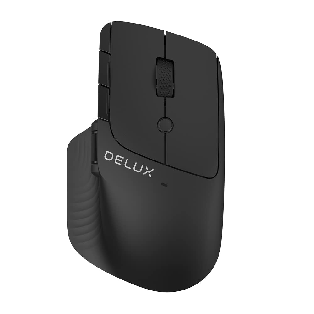 Amazon.com: DeLUX Wireless Mouse with Side Scroll Wheel, One-Click ...