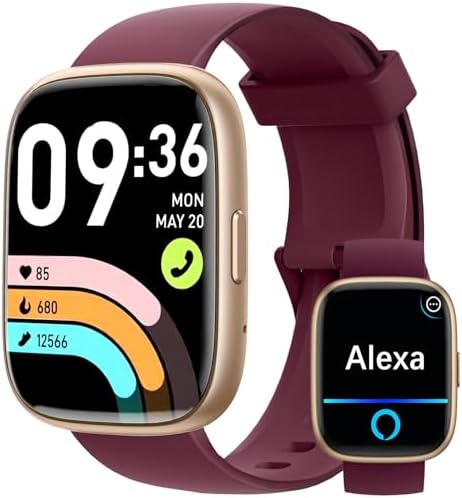 MILOUZ Smart Watch for Men Women(Answer/Make Calls),Alexa Built-in,1.83 ...