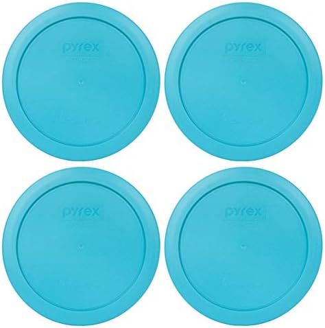 Pyrex Bundle - 4 Items: 7201-PC 4-Cup Surf Blue Plastic Food Storage ...
