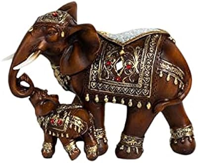 Amazon.com: Lucky Wealth Feng Shui Elephant Statue - Resin Collectible ...