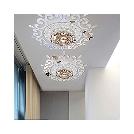 Top ceilling Mirror Wall Sticker, top Lighting The Ceiling Chandelier ...