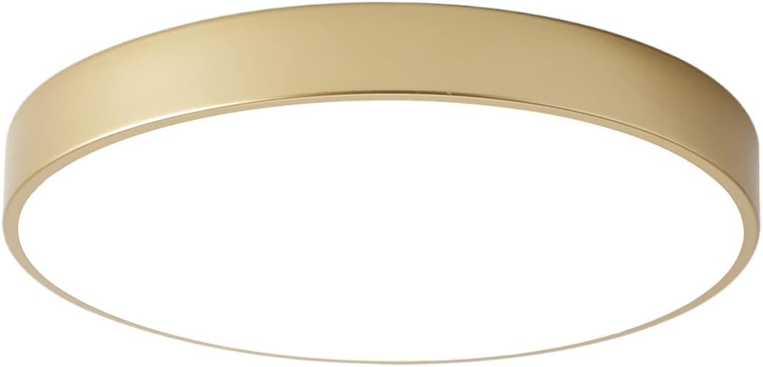 Wheatronic LED Ceiling Light Flush Mount Gold, 24W Kitchen Light ...