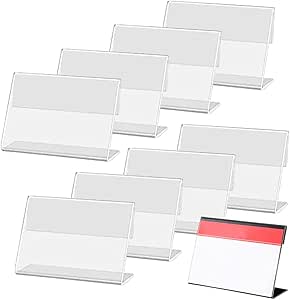HOMEJOY 30 Pcs Acrylic Sign Display Holder Small Card Display Rack Shop ...