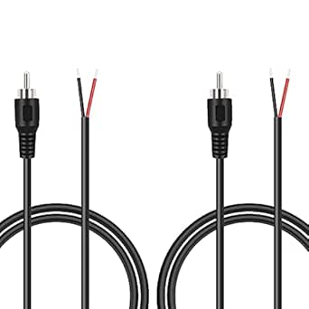 Bolvek 2 Pack 3ft RCA Male to Speaker Wire, RCA Male Plug Adapter ...