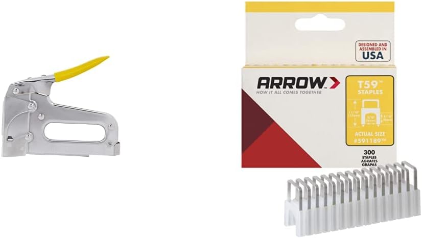 Amazon.com: Arrow T59 Heavy Duty Staple Gun + Genuine T59 Stainless ...