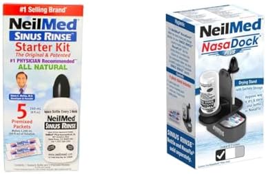 Amazon.com: NeilMed Sinus Rinse Starter Kit (Pack of 2) & NasaDock Plus ...