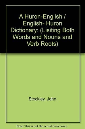 Amazon.com: A Huron-english / English- Huron Dictionary: Lisiting Both ...