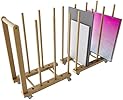 Amazon.com : UNZERO Art Storage Rack with Caster Wheels, Wood Storage ...