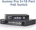 Amazon.com: 16 Port Gigabit PoE Switch,AUMOX PRO SG518P 18 Ethernet ...