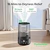 Homvana Humidifier for Bedroom, 3.6L Cool Mist Humidifiers, 360 ...