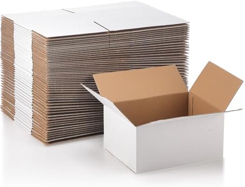 Amazon.com : Qilery 200 Pcs Small Shipping Boxes 8''x6''x4'' Heavy Duty ...