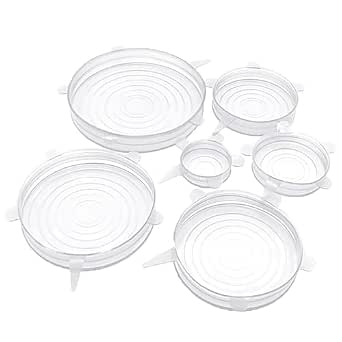 GLUN® Reusable Stretchable Silicone Lids, 6 Different Size (6cm to 21cm ...