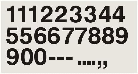 21x Black 6 Inch Stick on Self Adhesive Vinyl Numbers. Plastic Sticky ...