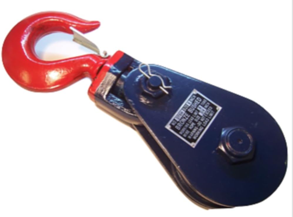 Snatch Block with Hook: 2, 4 and 8 Ton Capacity (8 Ton WLL)