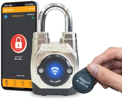 eLinkSmart Heavy Duty Smart Padlock with Key, Pad Lock with Code Keypad ...